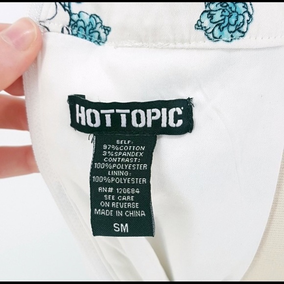 Hot Topic | Dresses | Hot Topic Punk Goth Pinup Skull Print Skater ...